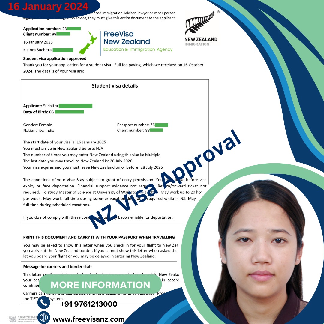 Visa Approvals & Client Reviews - Student Visa New Zealand